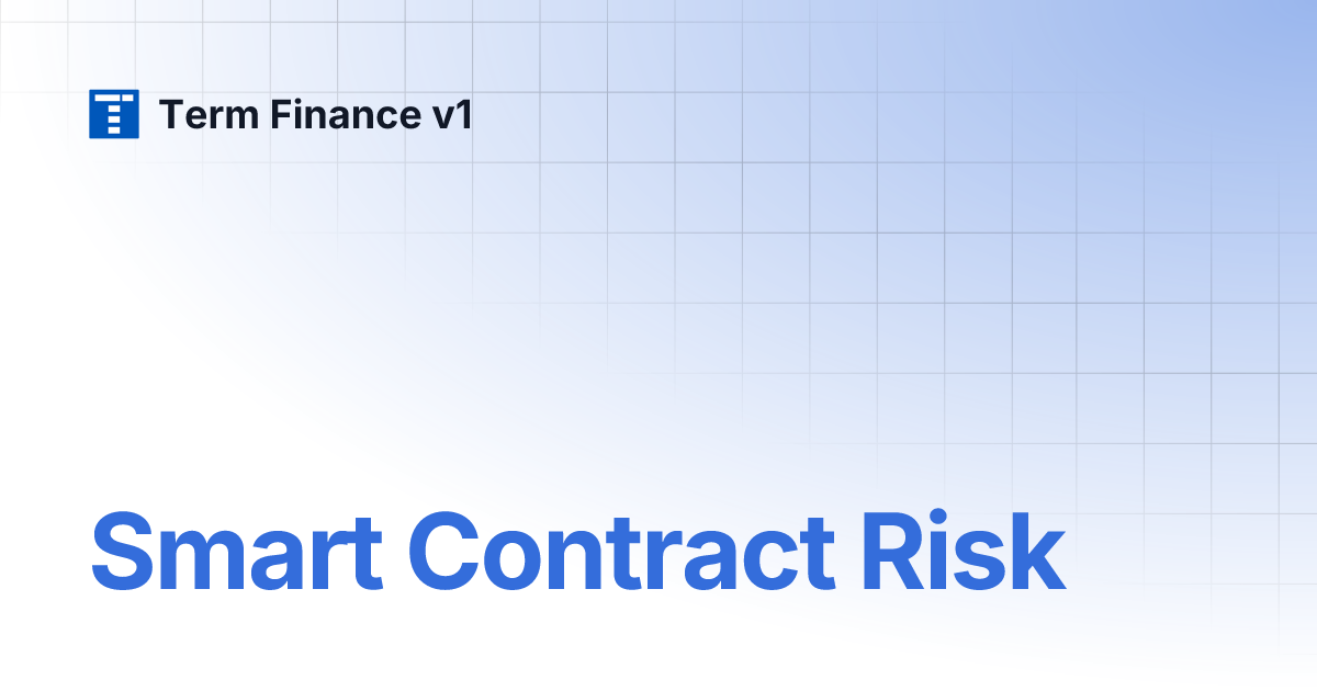 Smart Contract Risk | Term Finance v1