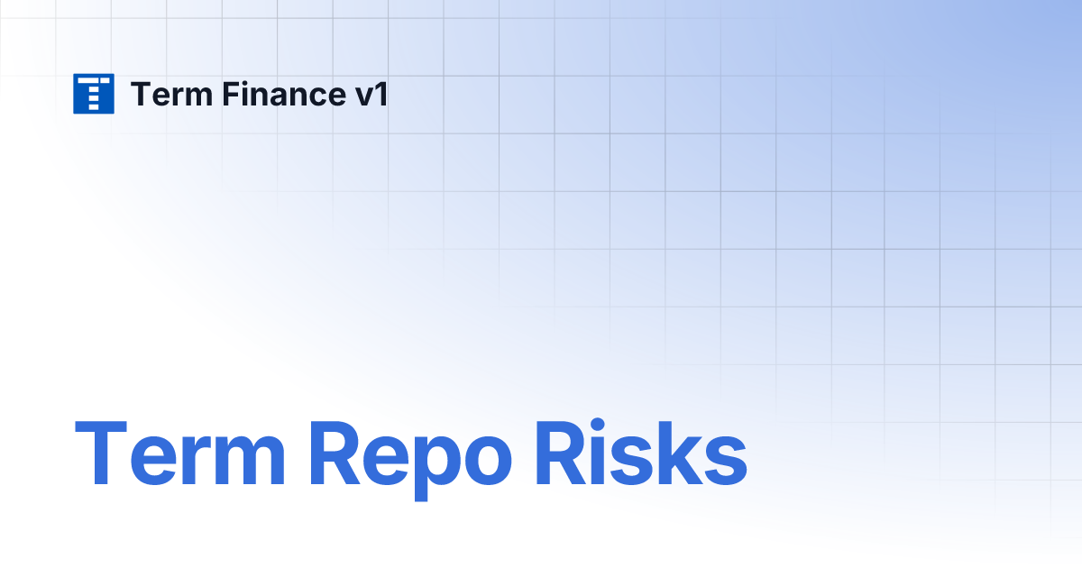 Term Repo Risks | Term Finance v1